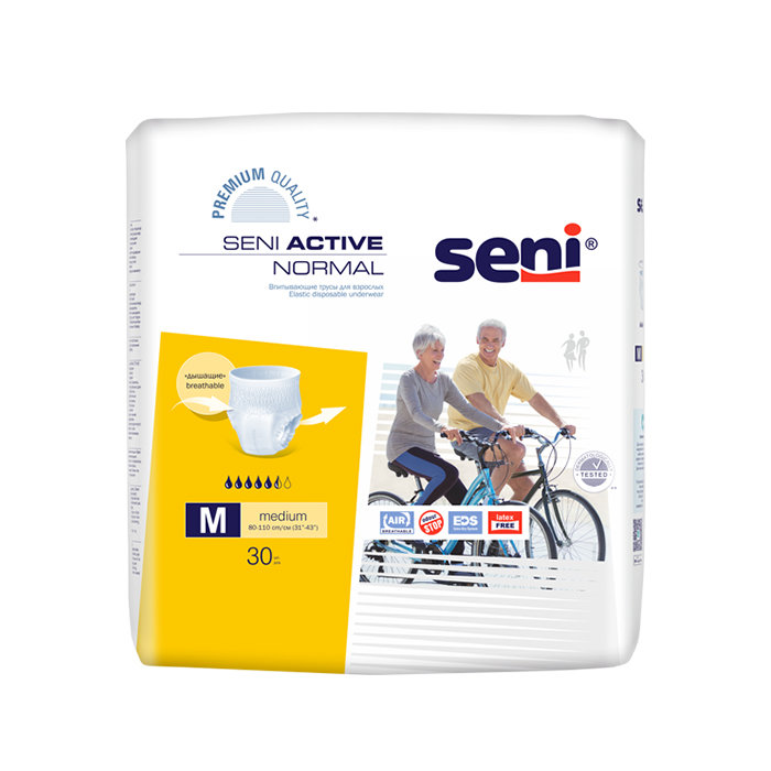 SENI ACTIVE Normal Впитывающие трусы Medium, 30шт., SE-096-ME30-RU0 ...